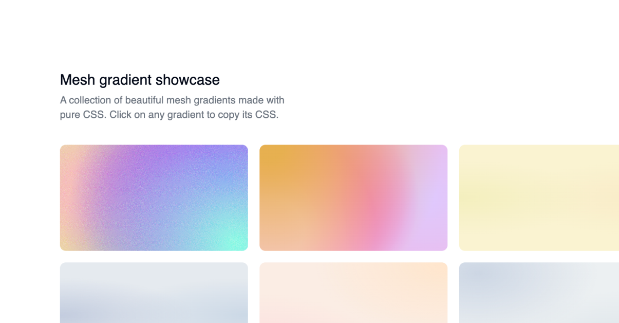 CSS Mesh | Pure CSS Mesh Gradients